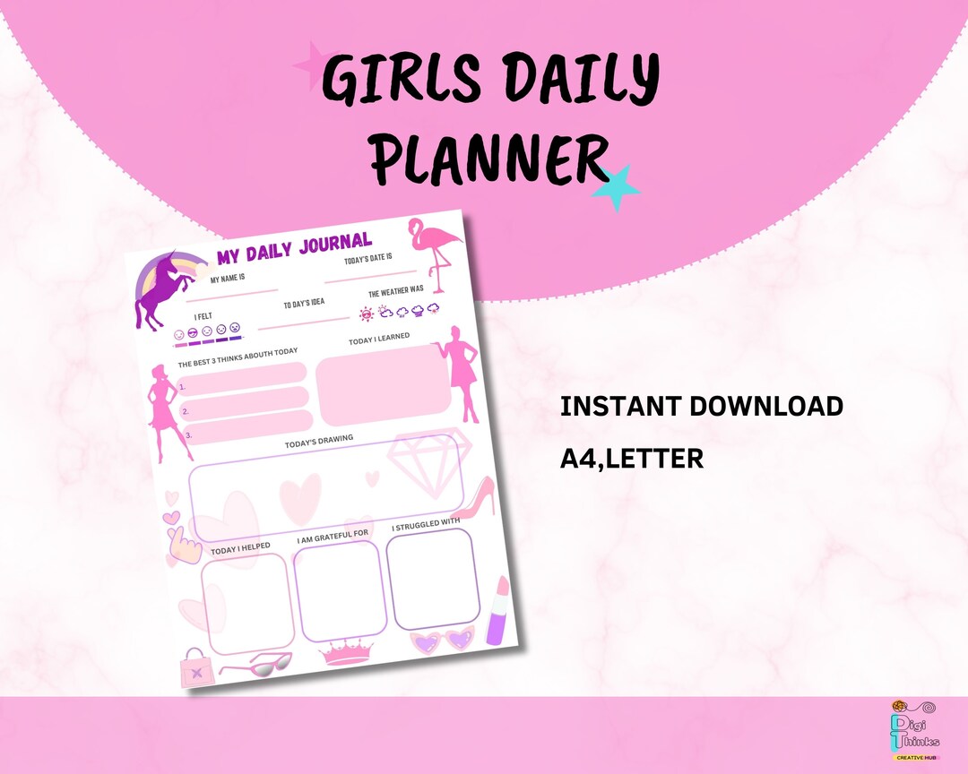 Barbie Girls Daily Routine Journal for Kids Kids Activity - Etsy