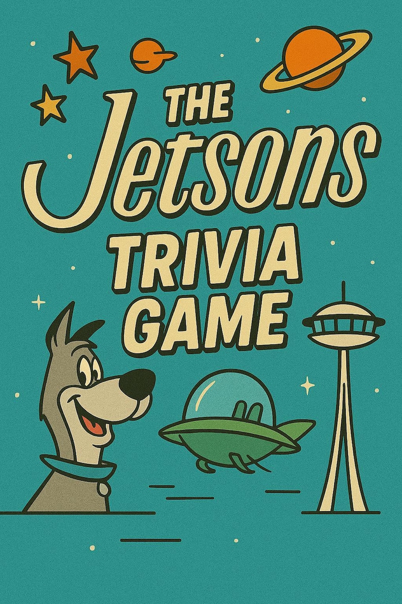 Jetsons Cartoon Trivia| Printable Digital Download | Retro Party Game ...
