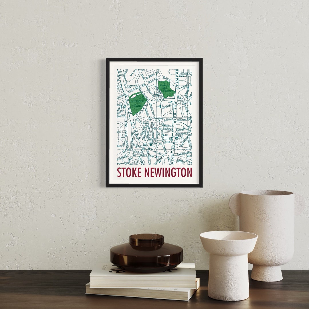 Handprinted Stoke Newington Map (small) - Etsy