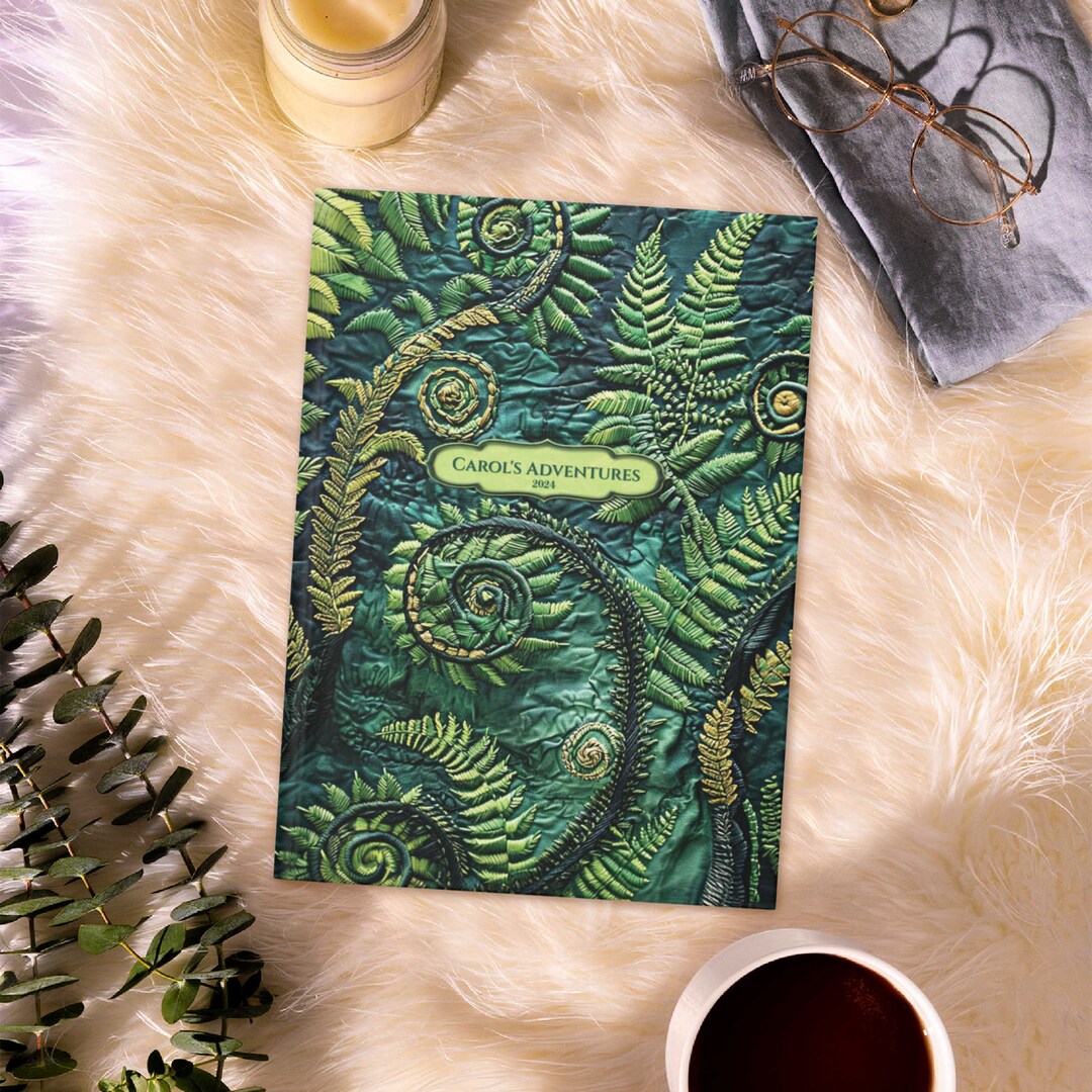 Forest Ferns Nature Journal Personalized Hardcover Woodland Botanical ...