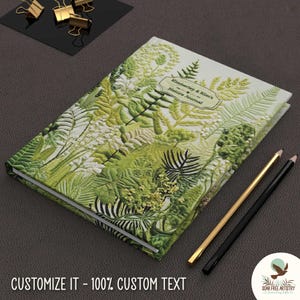 Forest Ferns Nature Journal for Women | Personalized Hardcover Foliage ...