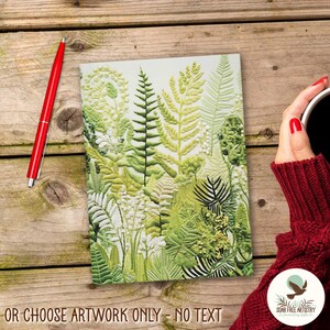 Forest Ferns Nature Journal for Women | Personalized Hardcover Foliage ...