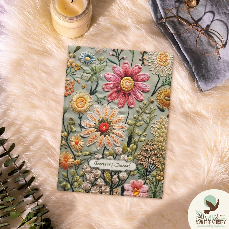 Sage Wildflower Journal for Women | Personalized Hardcover Keepsake ...