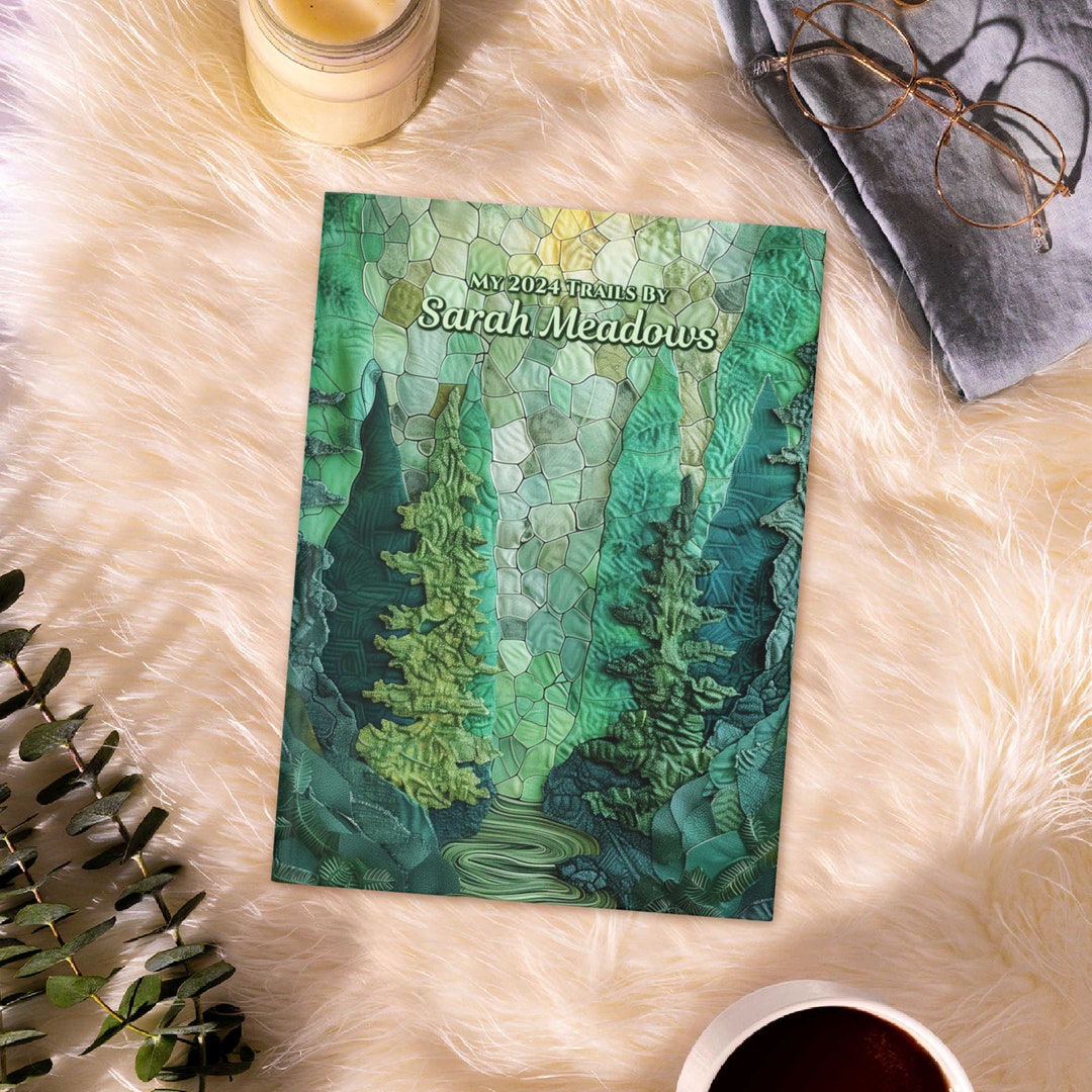 Forest Green Nature Notebook | Custom Rustic Woodland Pine Trees Trail ...