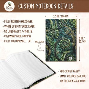 Forest Ferns Nature Journal | Personalized Hardcover Woodland Botanical ...