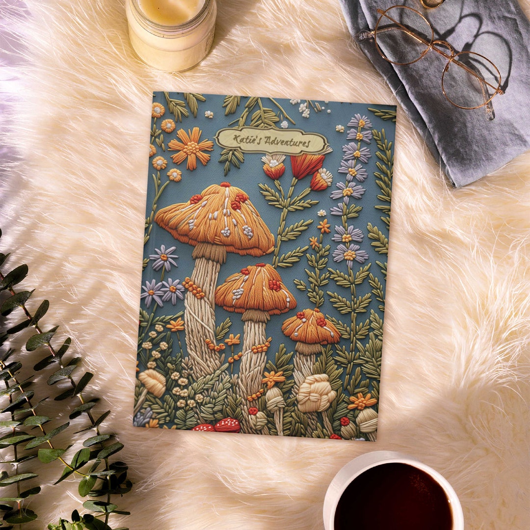 Woodland Mushroom Journal Personalized Whimsical Forest Mushrooms ...