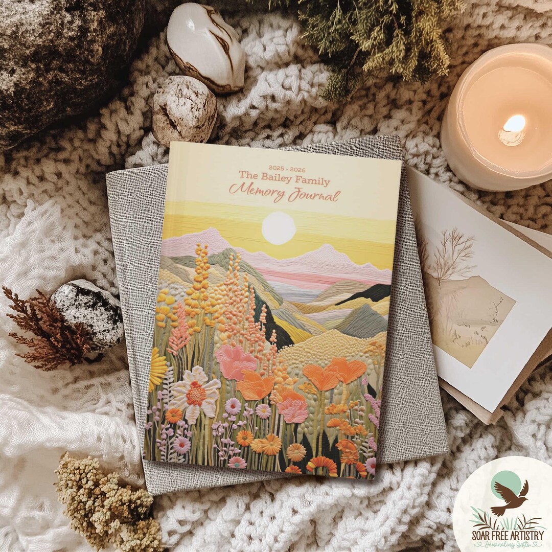 Mountain Journals, Personalized Family Memory Book, Pretty Yellow ...