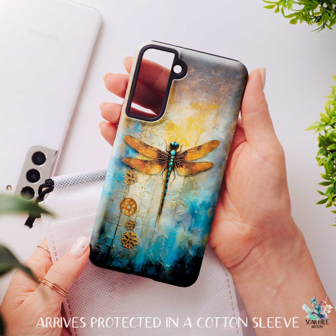 Dragonfly Phone Case, Pretty tranquil Harmony, A Bold Abstract ...