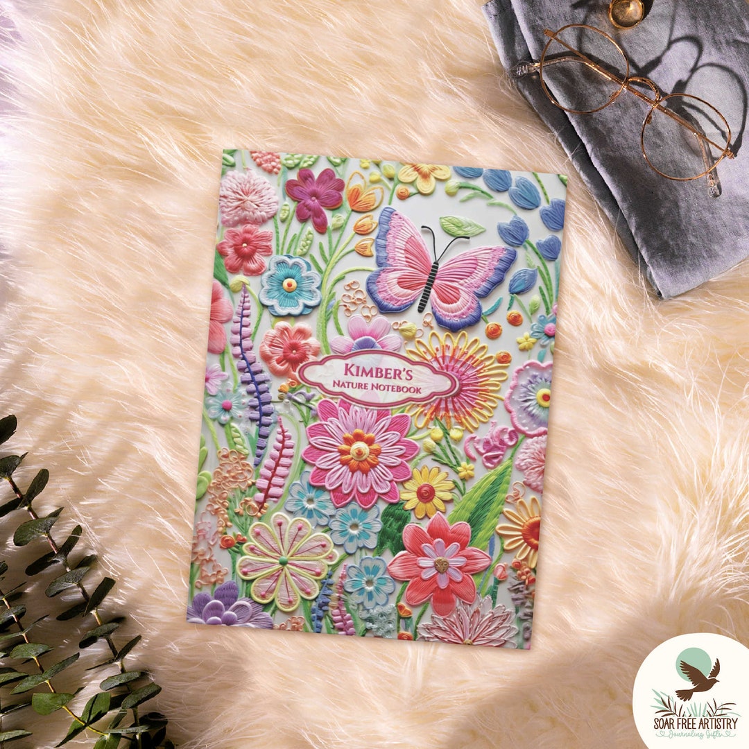 Colorful Journals for Girls, Personalized Cute Flowers Notebook for ...