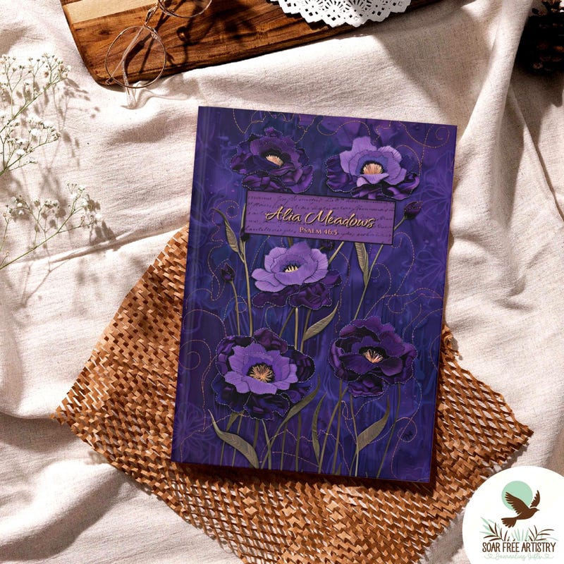 Violet Leather Journal - Etsy