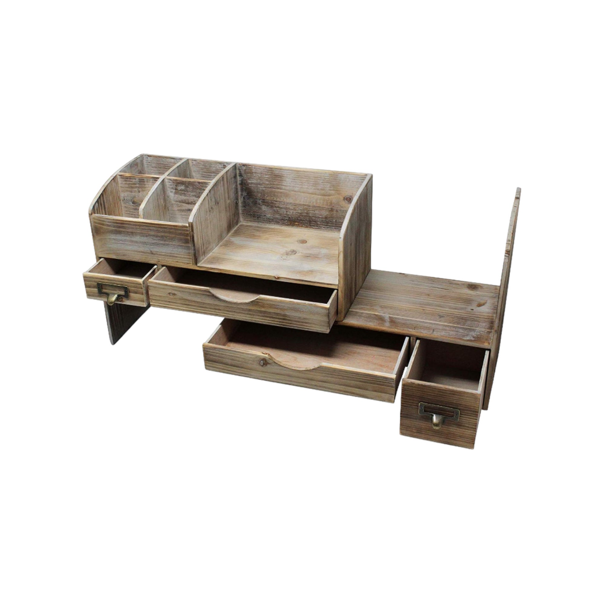 Adjustable Wooden Office Desk Organizer for Desktop, Tabletop, or ...