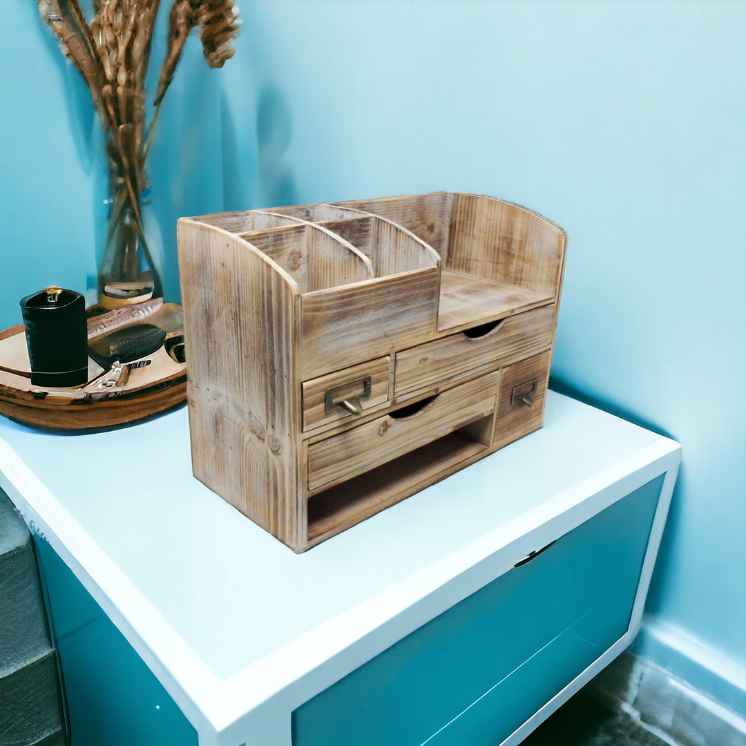Adjustable Wooden Office Desk Organizer for Desktop, Tabletop, or ...