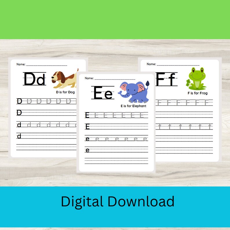 Buy Trace the Alphabet Printable Worksheets, 26 Letters, Uppercase ...