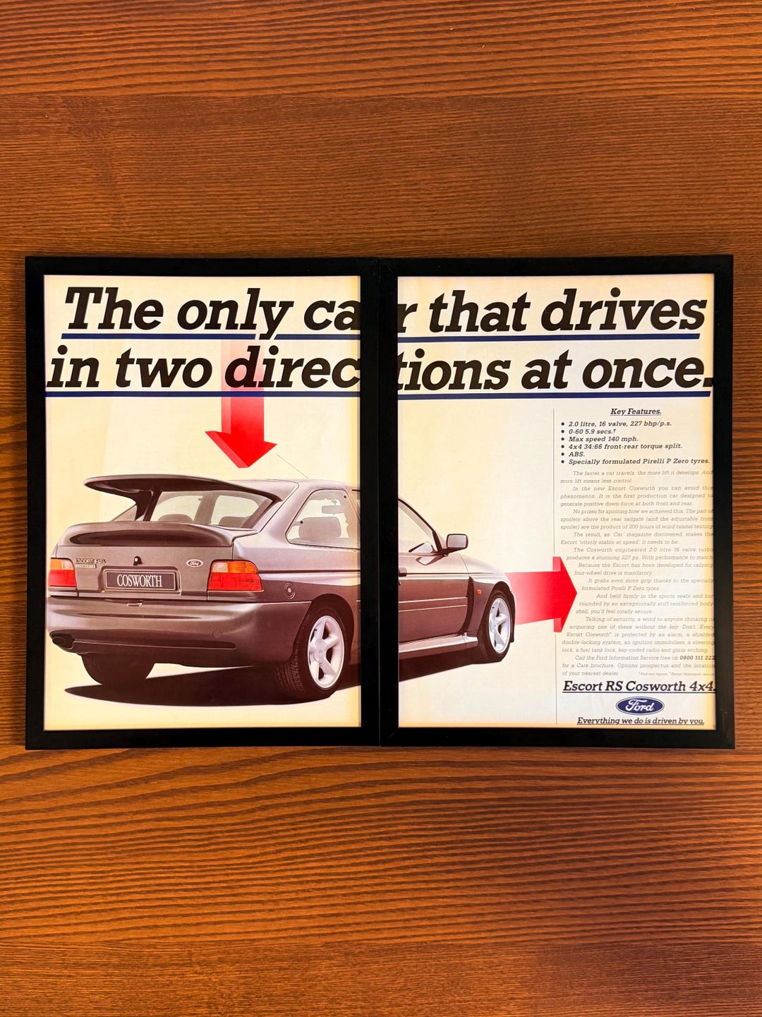 Genuine Original 1980 Ford Escort RS Cosworth Poster - Retro Wall Art ...