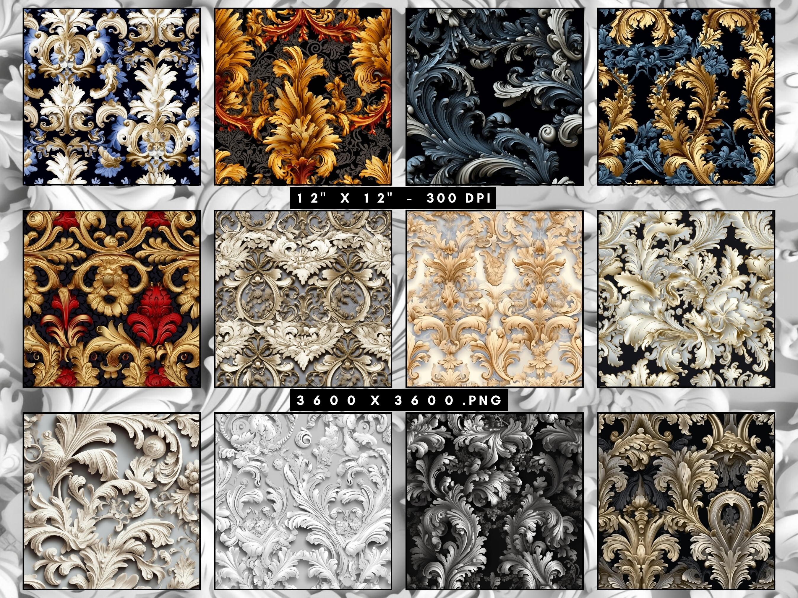 Baroque Inspired regal Elegance Seamless Pattern, Seamless File ...
