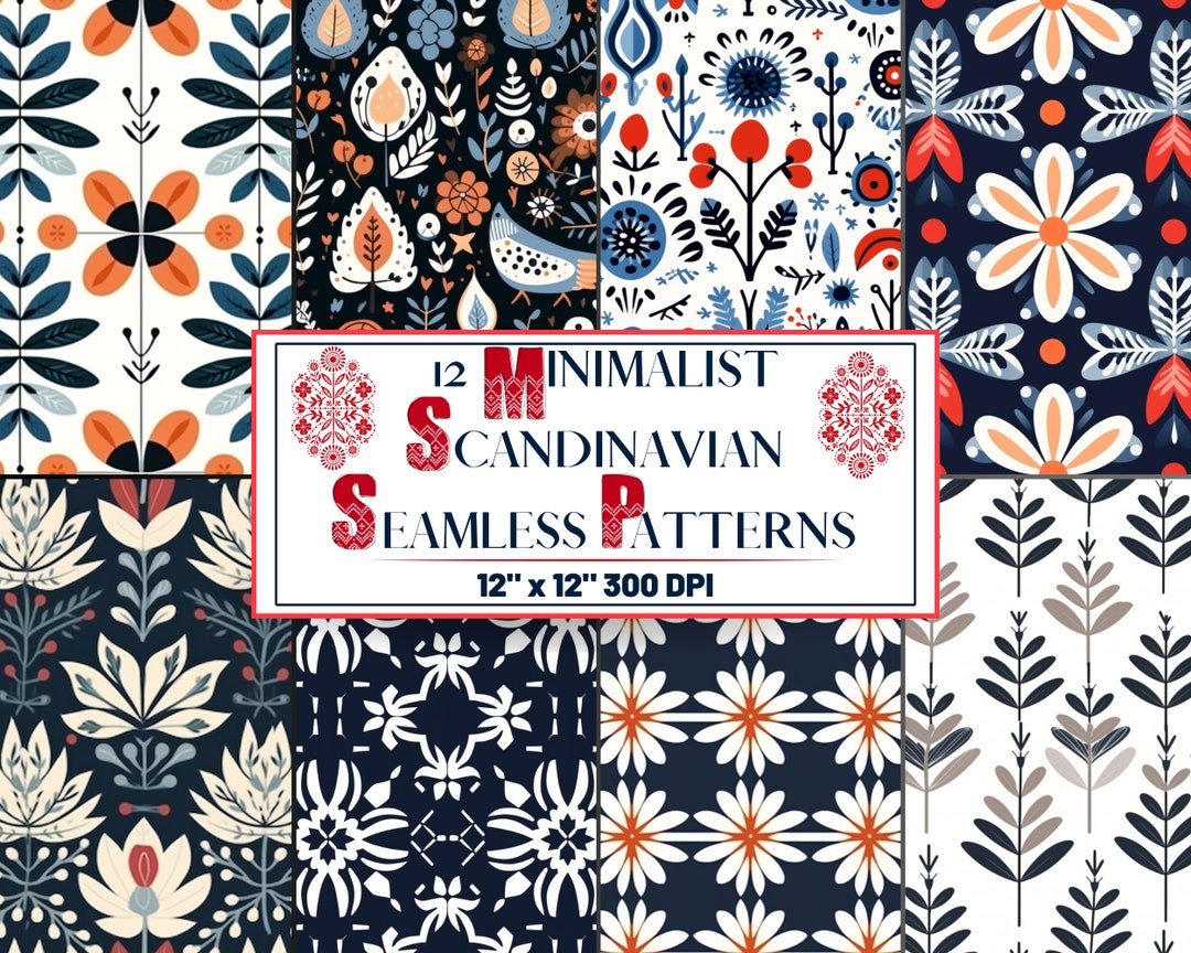 Minimalist Scandinavian Patterns: Digital Download for Creative Designs ...