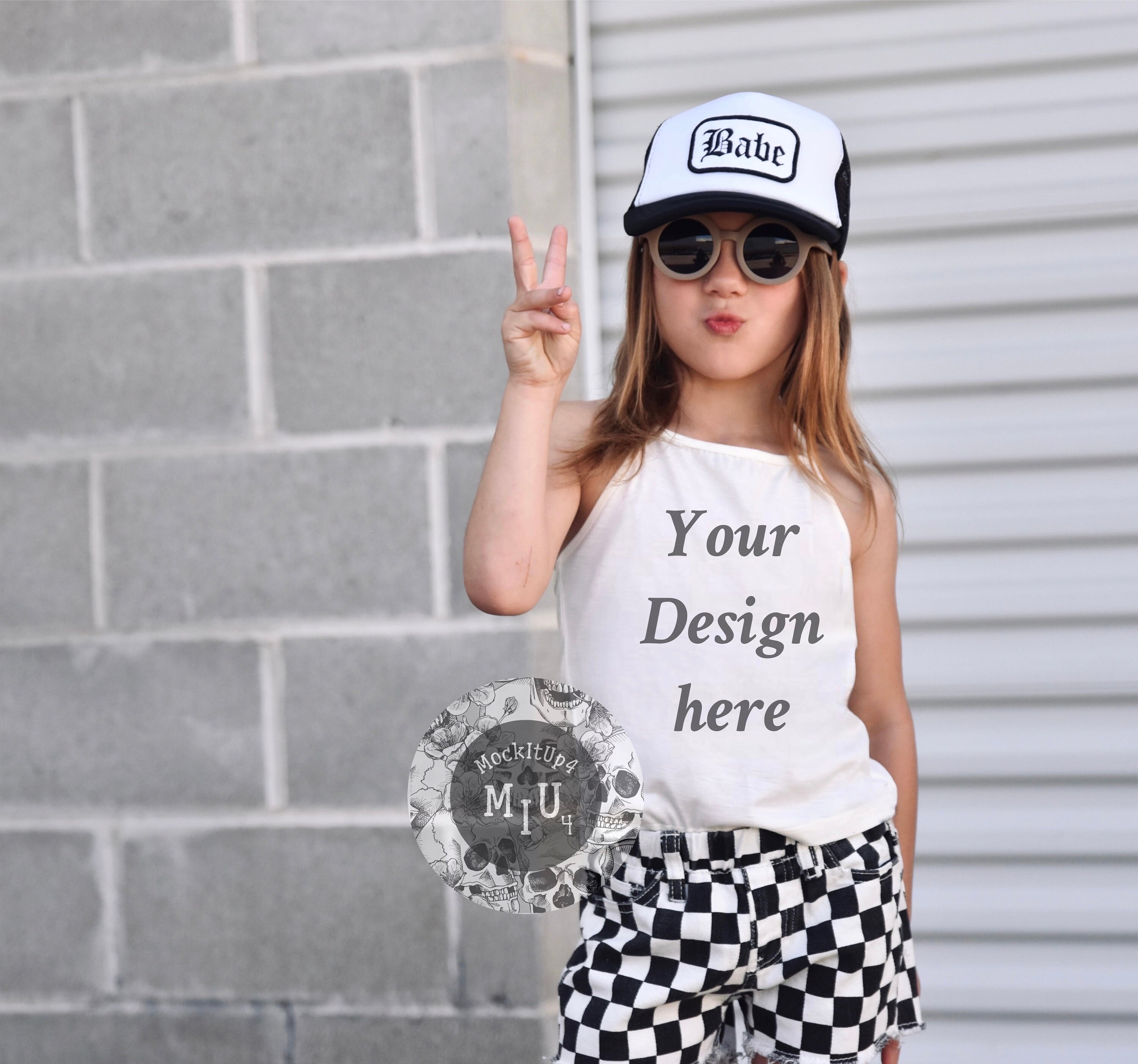 White T-shirt Mockup Models kids Modeled T-shirt Mockup, Model, Toddler ...