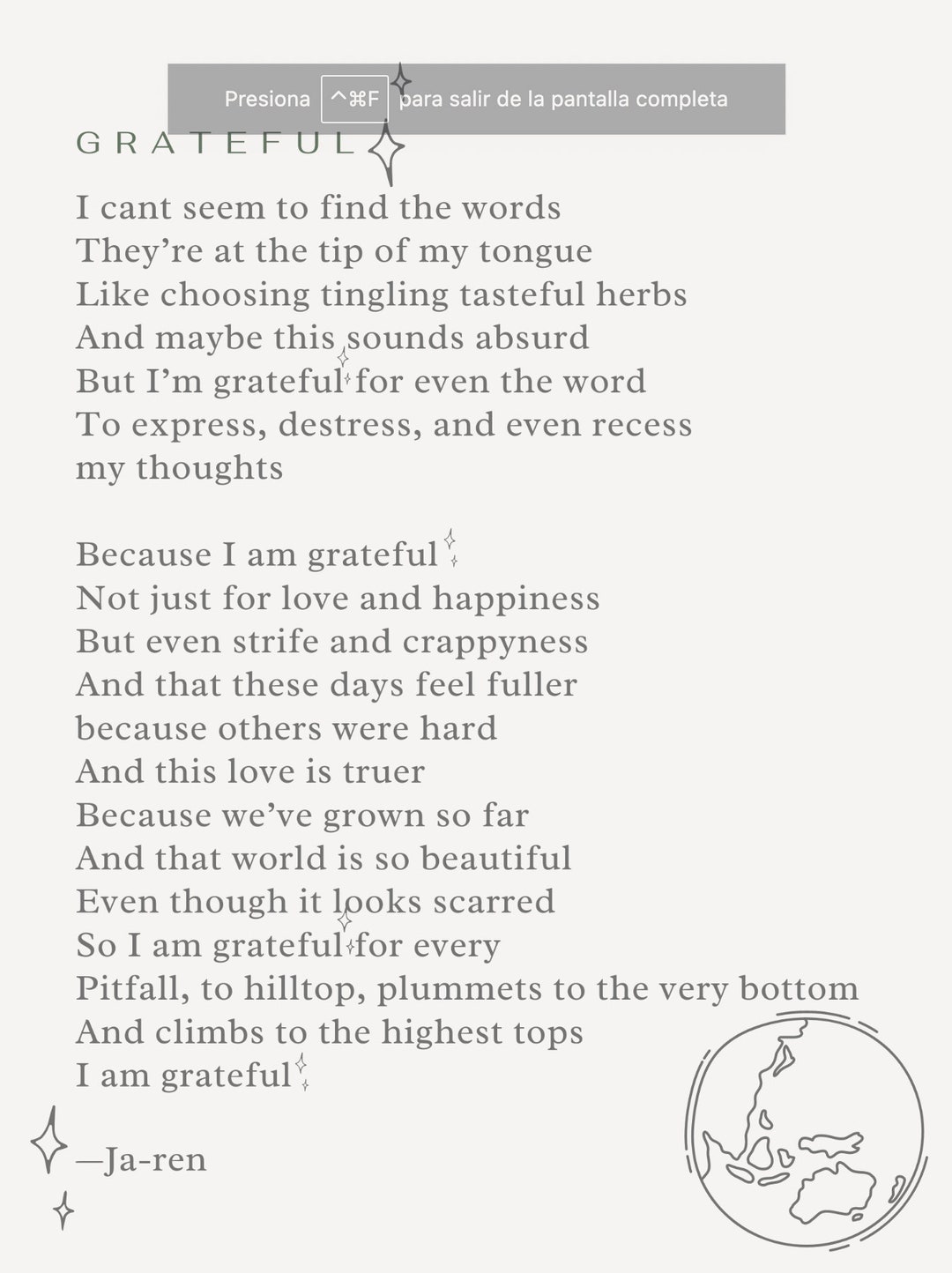 I Am Grateful Poem - Etsy