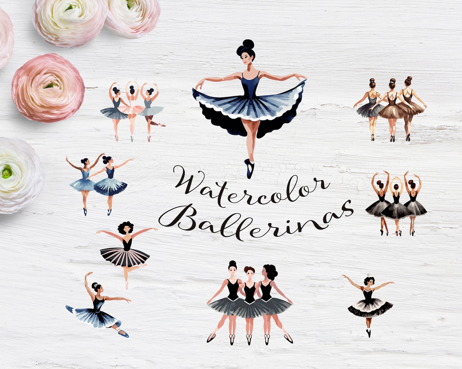 Watercolor Ballerina Clipart for Your Artistic Projects | Watercolor ...