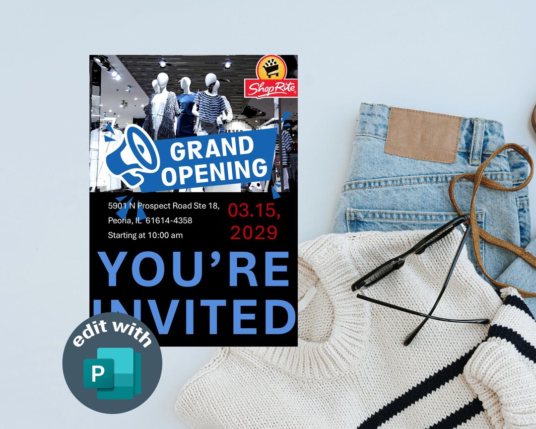 Editable New Clothing Store Announcement Flyer New Store Opening Flyer ...