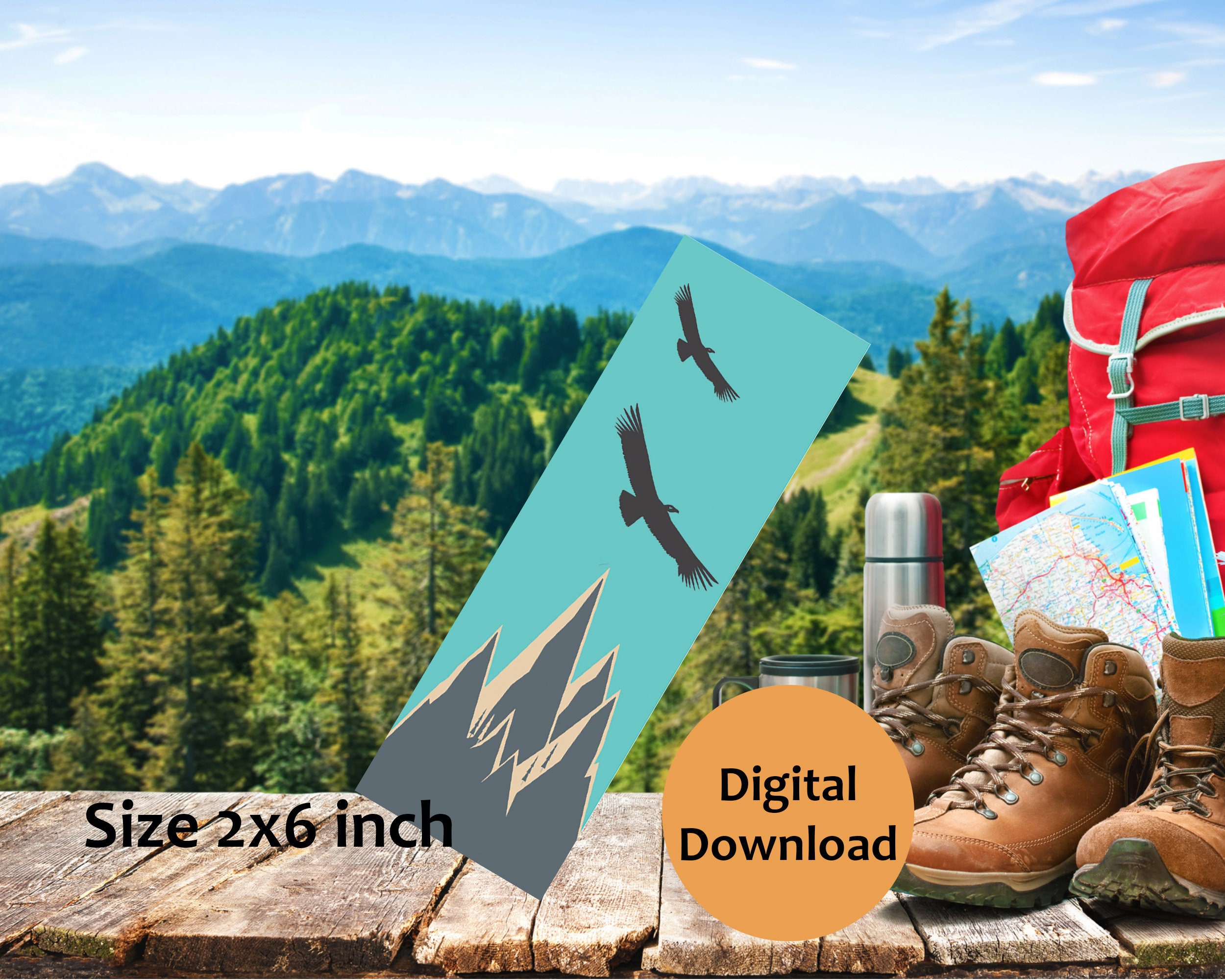Adventure Awaits: Digital Camping Themed Bookmarks for Outdoor ...