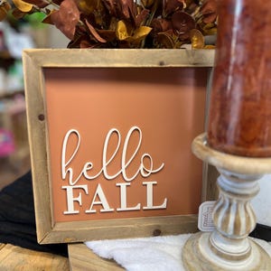 Hello Fall Wall Art -fall Decor - Handmade 3D Lettering Sign - Custom ...