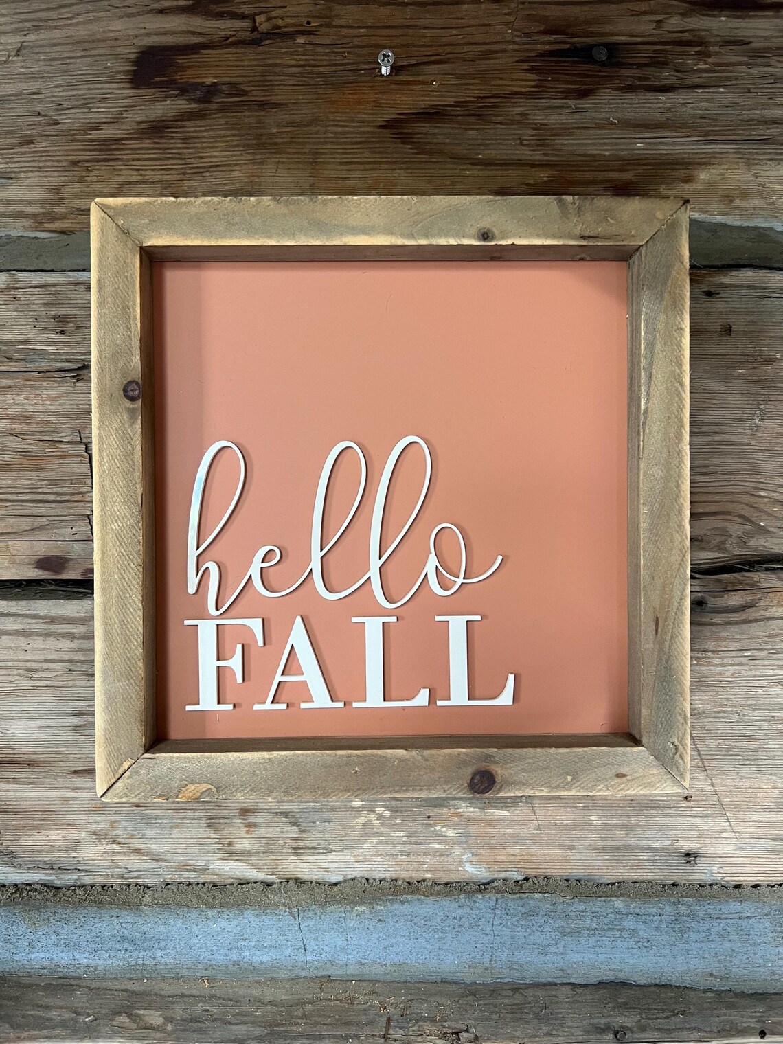 Hello Fall Wall Art -fall Decor - Handmade 3D Lettering Sign - Custom ...