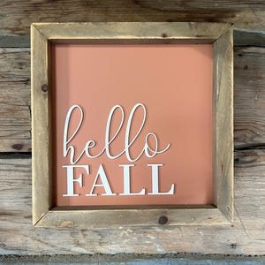 Hello Fall Wall Art -fall Decor - Handmade 3D Lettering Sign - Custom ...