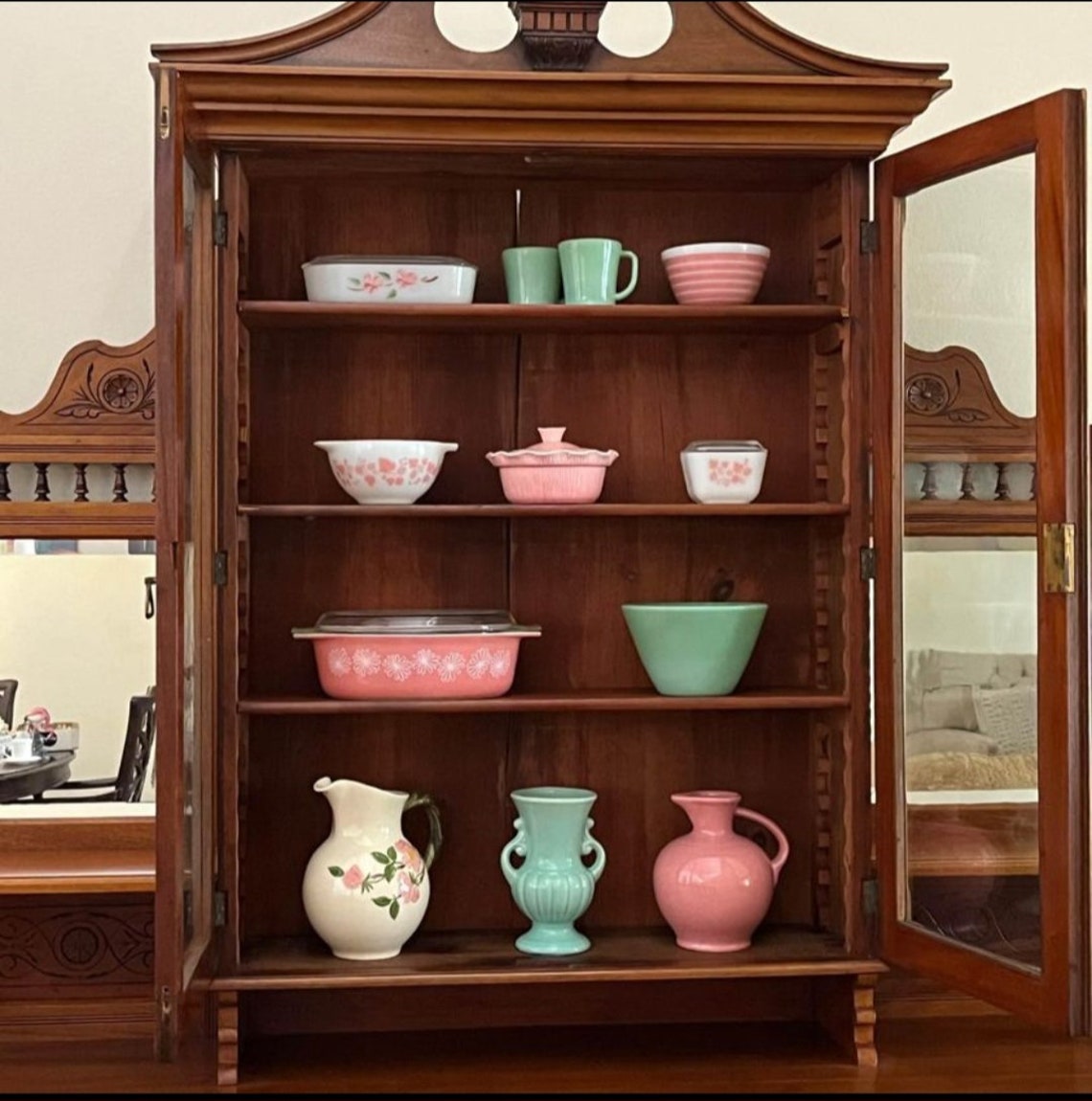 Vintage Display Cabinet Bookcase Display Case Breakfront - Etsy
