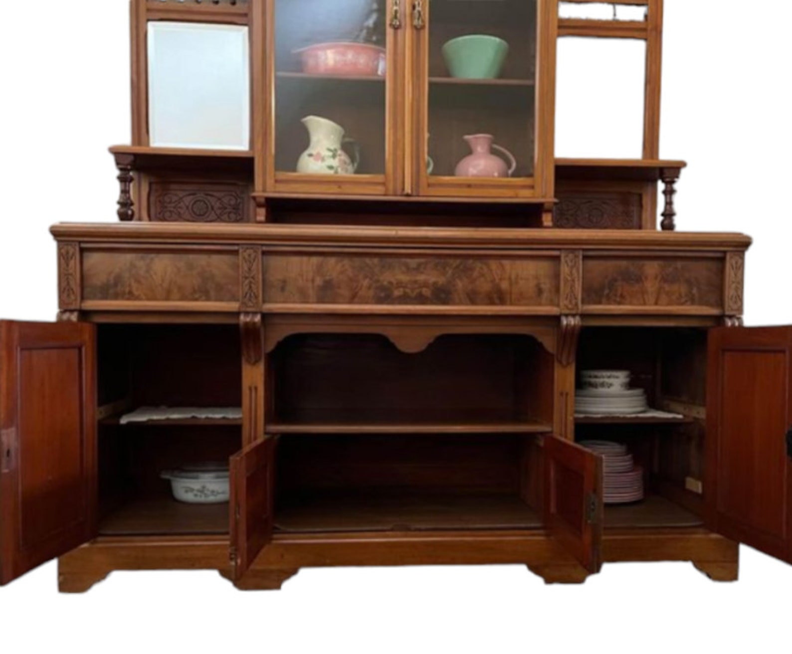 Vintage Display Cabinet Bookcase Display Case Breakfront - Etsy