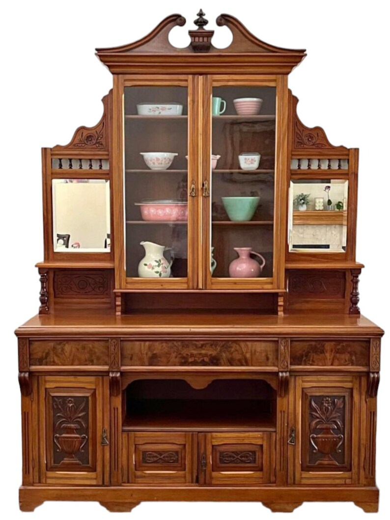 Vintage Display Cabinet Bookcase Display Case Breakfront - Etsy