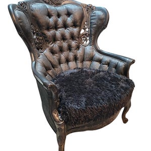 Vintage Victorian Wing Back Chair French Provincial Goth Medieval ...