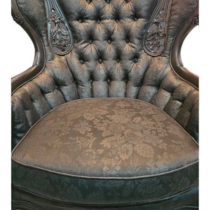 Sugar Skull Vintage Victorian Wing Back Chair French Provincial Goth ...
