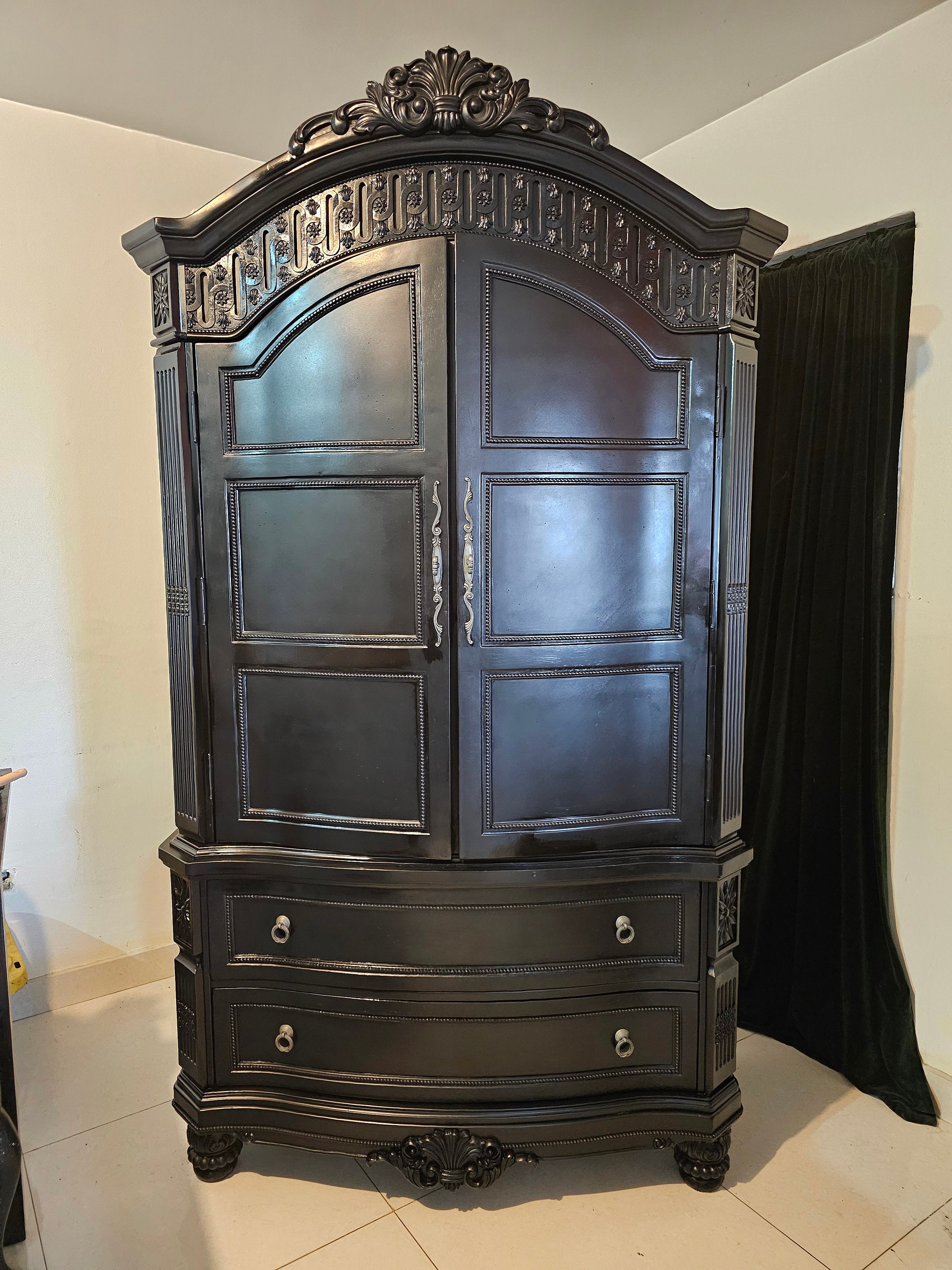 Black Goth Styled 2 Piece Armoire green Chair Not Included - Etsy