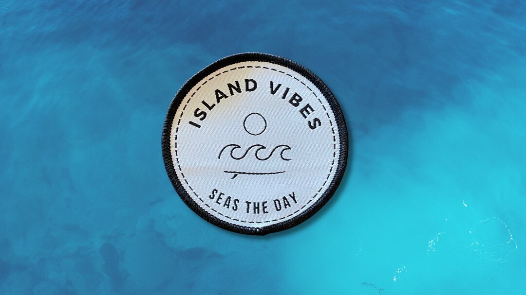 IN STOCK NOW Island Seas the Day Patch | Island Beach Vibe Woven Iron ...