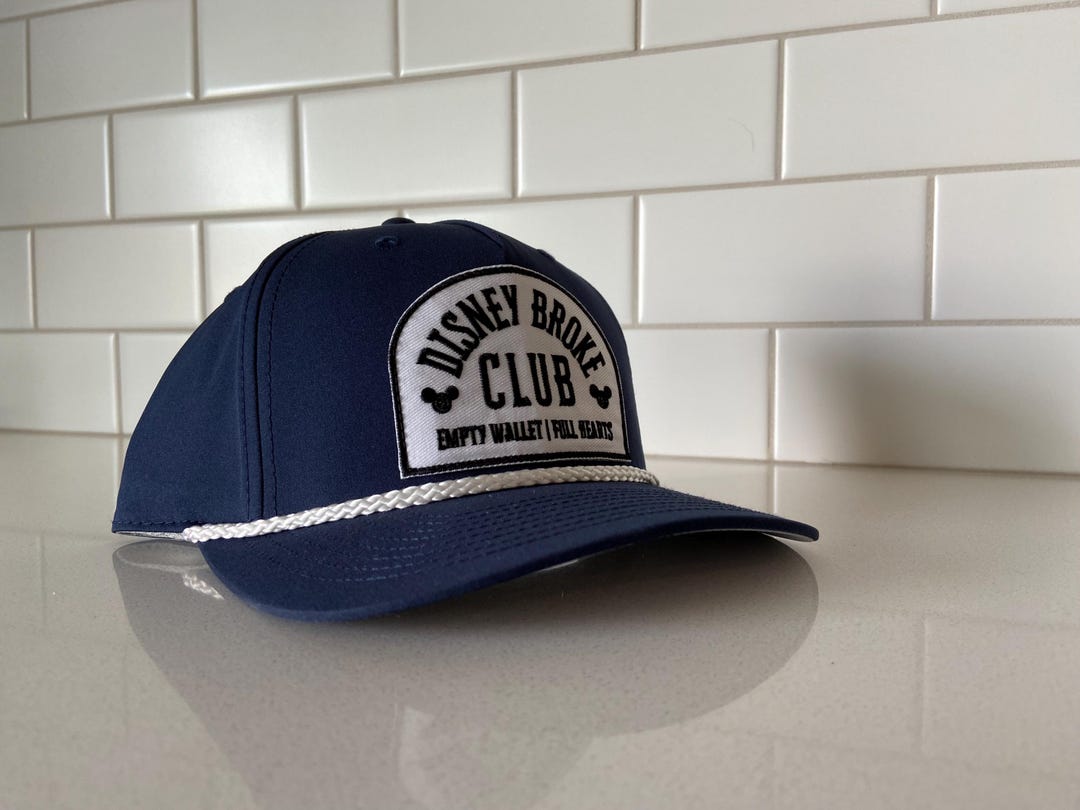 Disney Broke Club Patch Hat Adult Sizes Trucker and Snapback Disney Hat ...