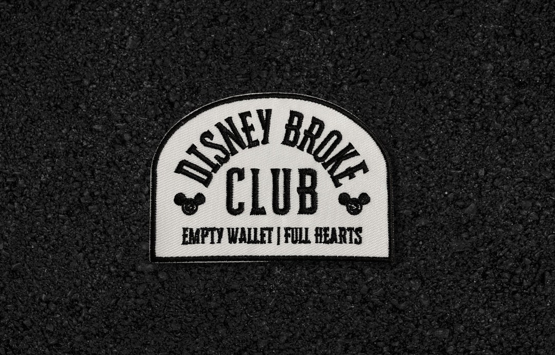 Disney Broke Club Patch | Embroidered Iron-on Applique - Etsy