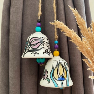 Hanging Ceramic Wind Chimes | Garden Bell | Garden Patio Decor ...