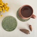 Green Ceramic Coasters Perfect for Thanksgiving Dinner Set of 4 or ...