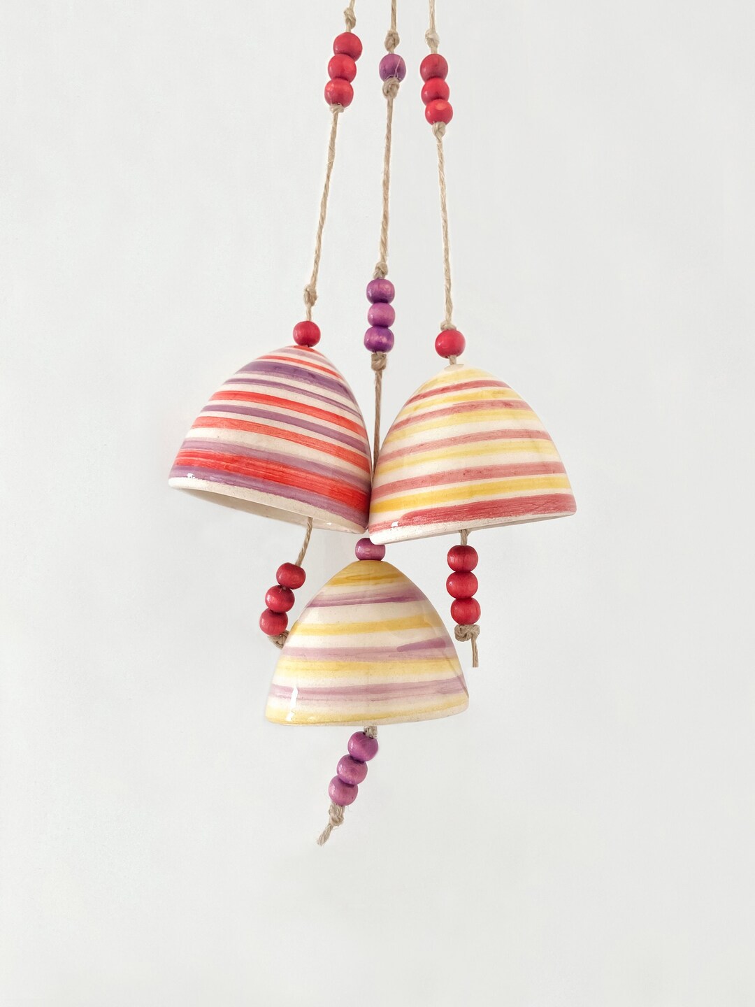 Ceramic Wind Chime Bells | Wall Hanging Bells | Garden Wind Bell ...