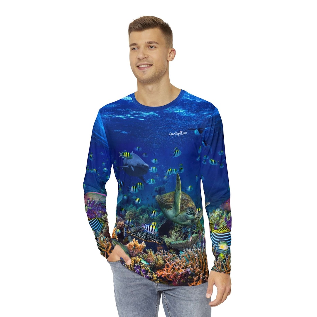 Dive Cupid Coral Reef Relaxed Fit Rash Guard Upf 50+ - Etsy