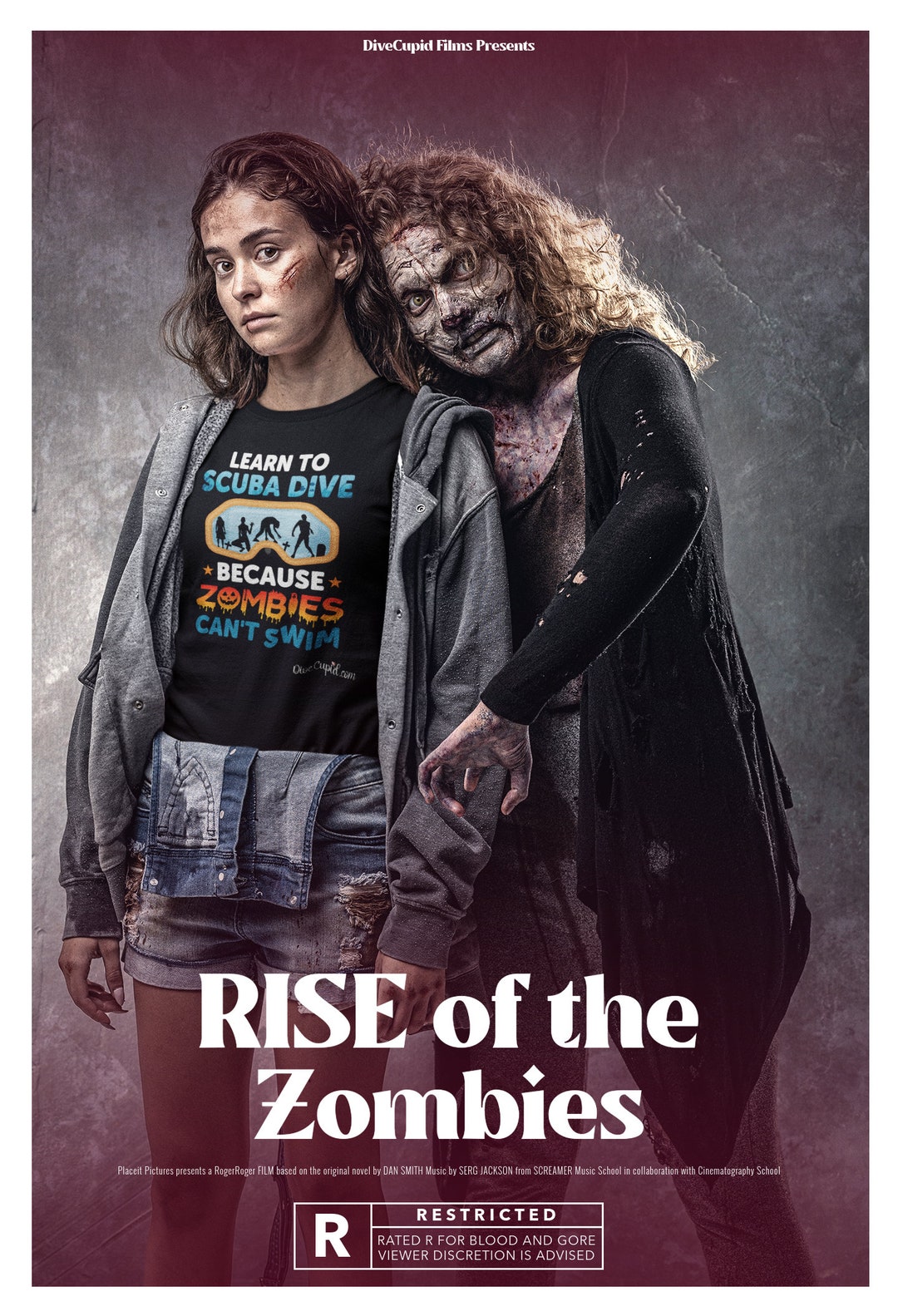 Learn to Scuba Dive Because Zombies Cant Swim" Fitted T-shirt - Etsy