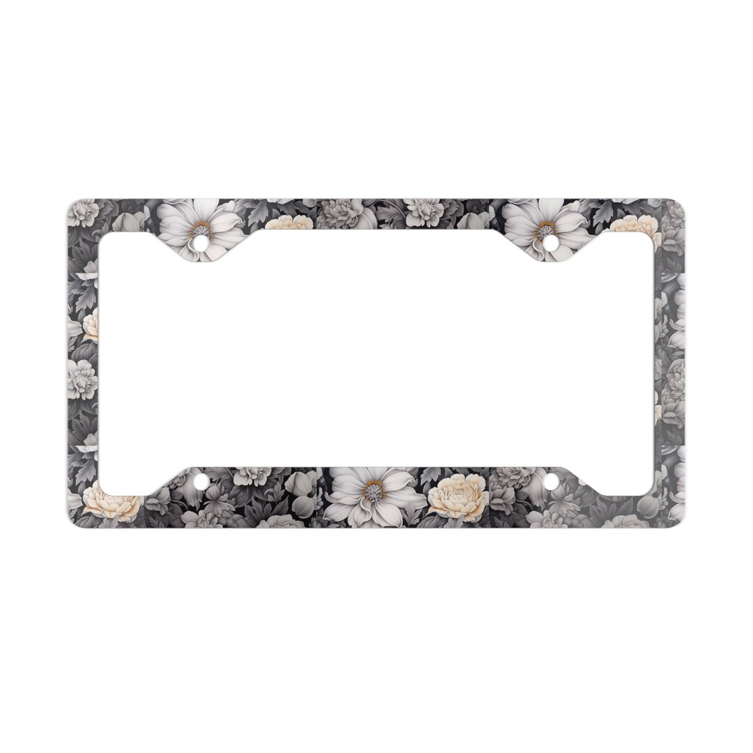 Flower License Plate, Classy Design, Flower Design, Car Accessories ...