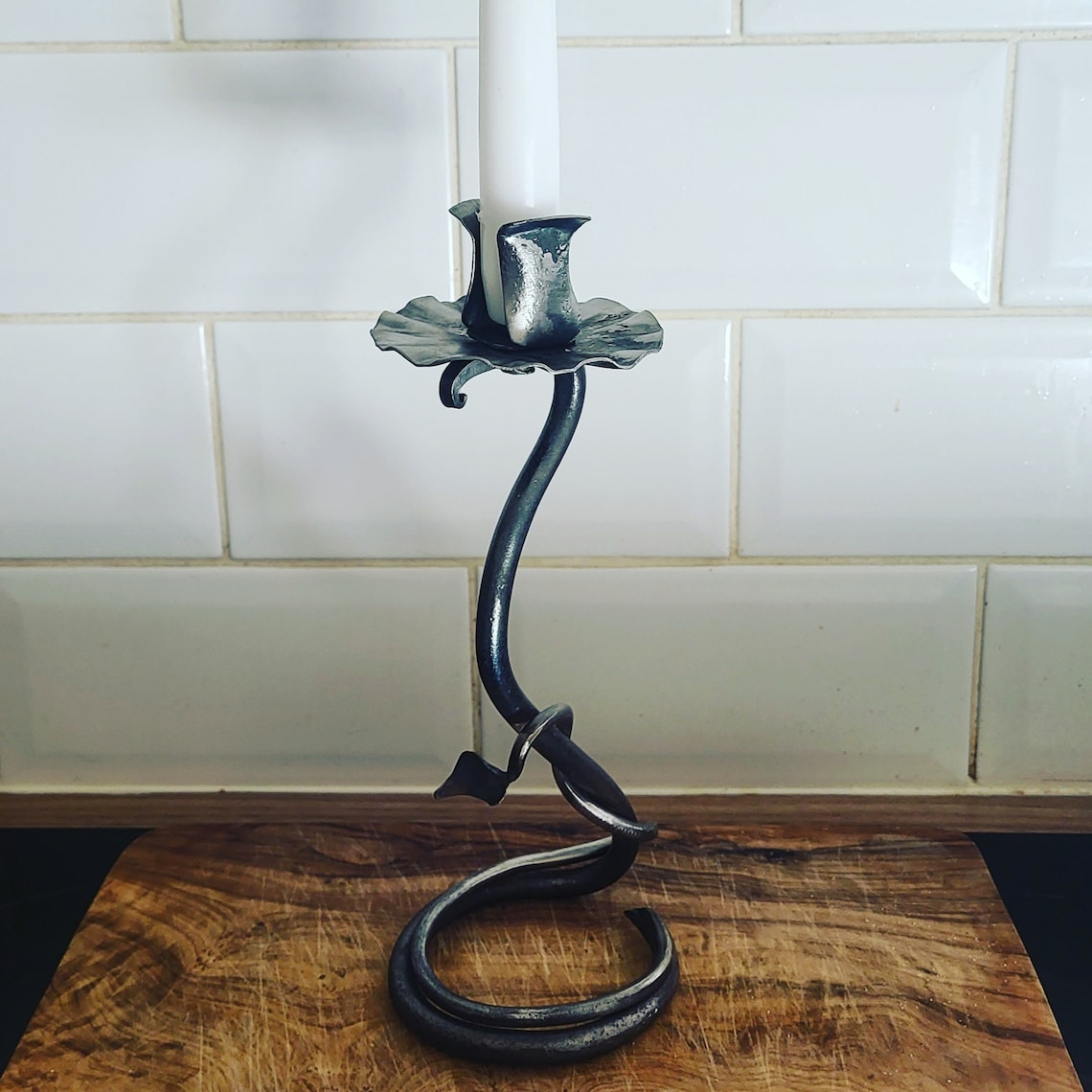 Hand Forged Candle Holder - Etsy