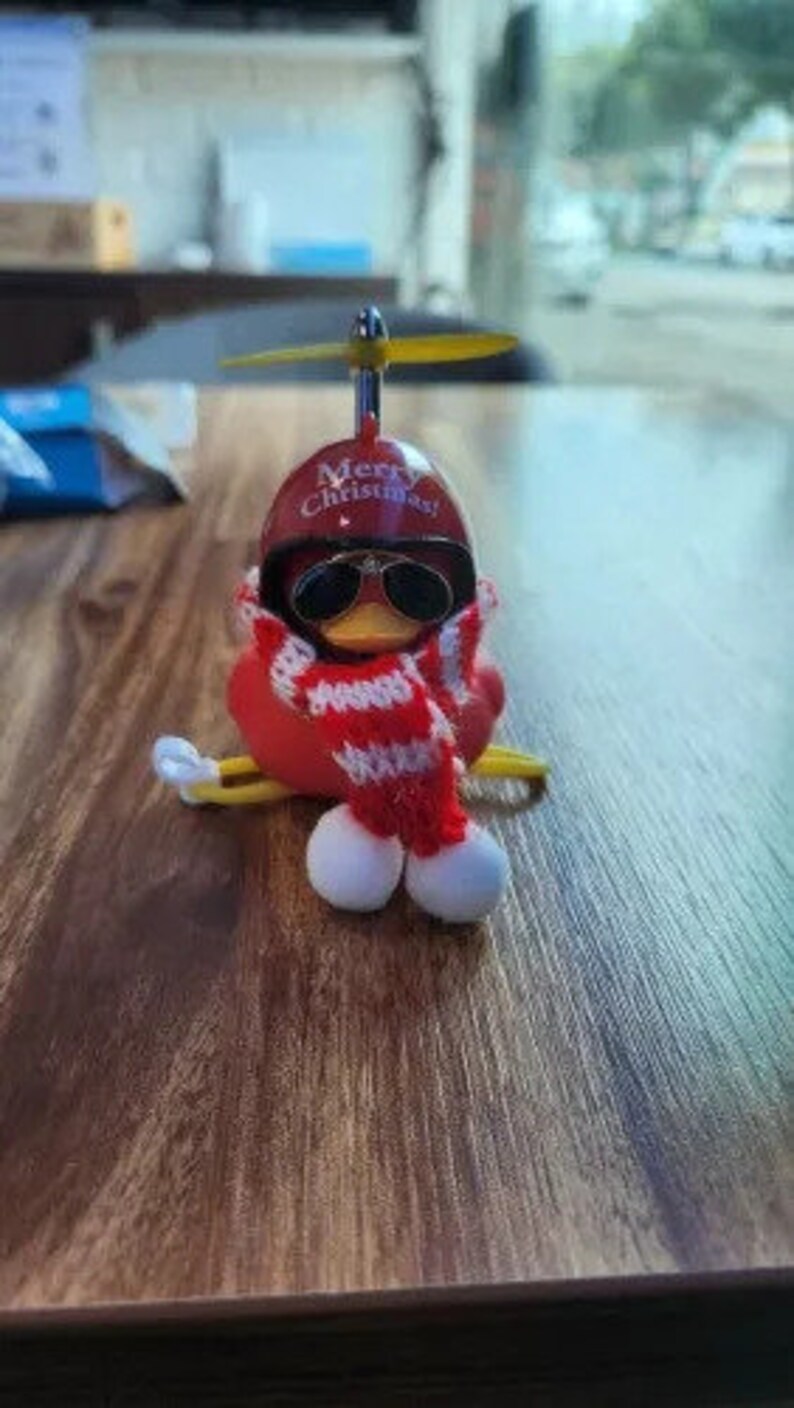Rubber Duck for Car Cute Red Rubber Duck With Helmet - Etsy