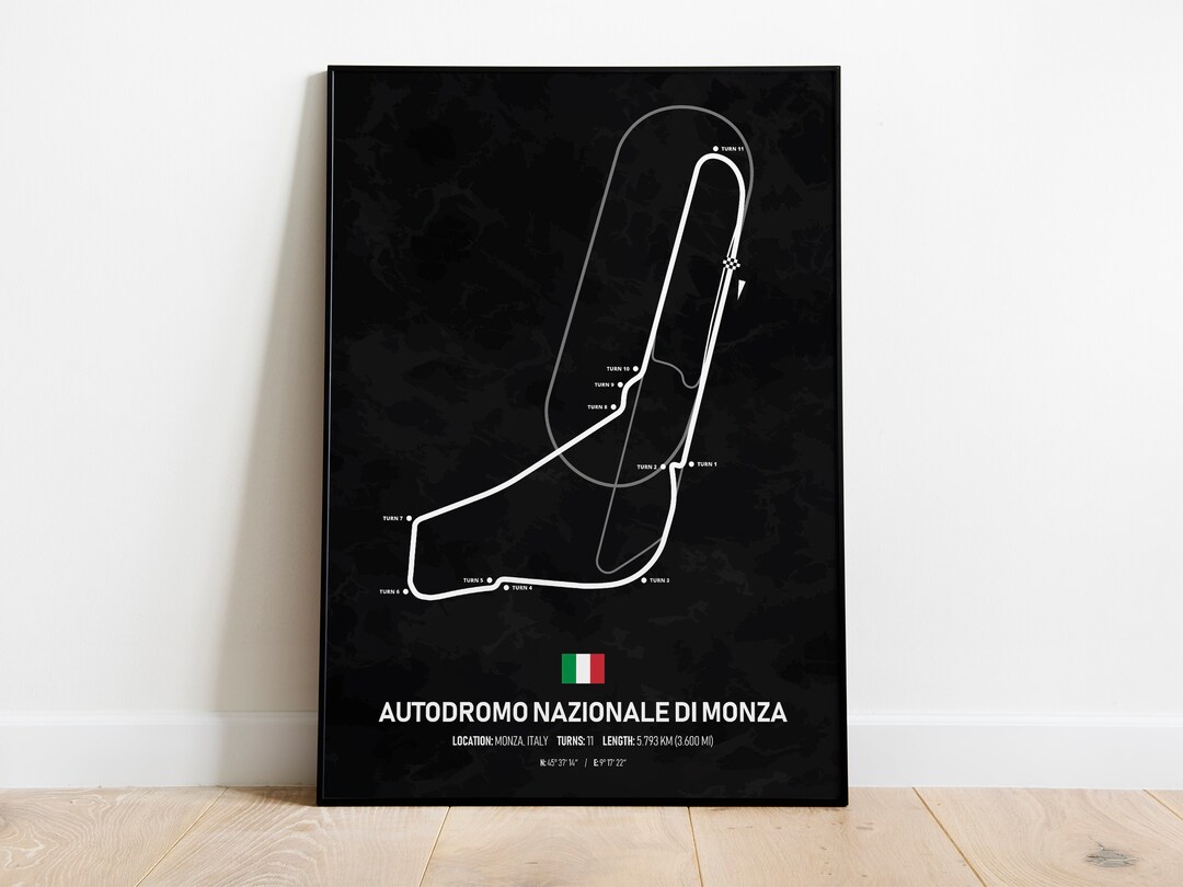 F1 Circuit Autodromo Nazionale Di Monza Poster - Monza, Italy - F1 ...