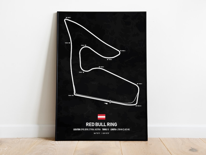 F1 Circuit Red Bull Ring Poster - Spielberg, Austria - F1 Grand Prix ...