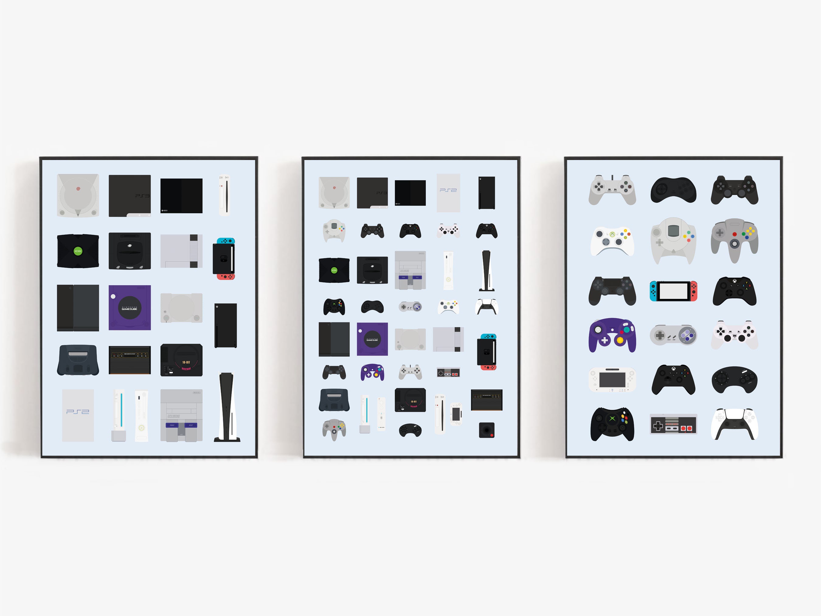 Gaming Console and Controller Poster - Consoles & Controllers - Retro ...