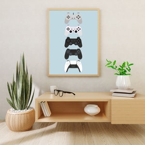 Gaming Controller Wall Art - Video Game Controllers - Retro Gaming Art ...
