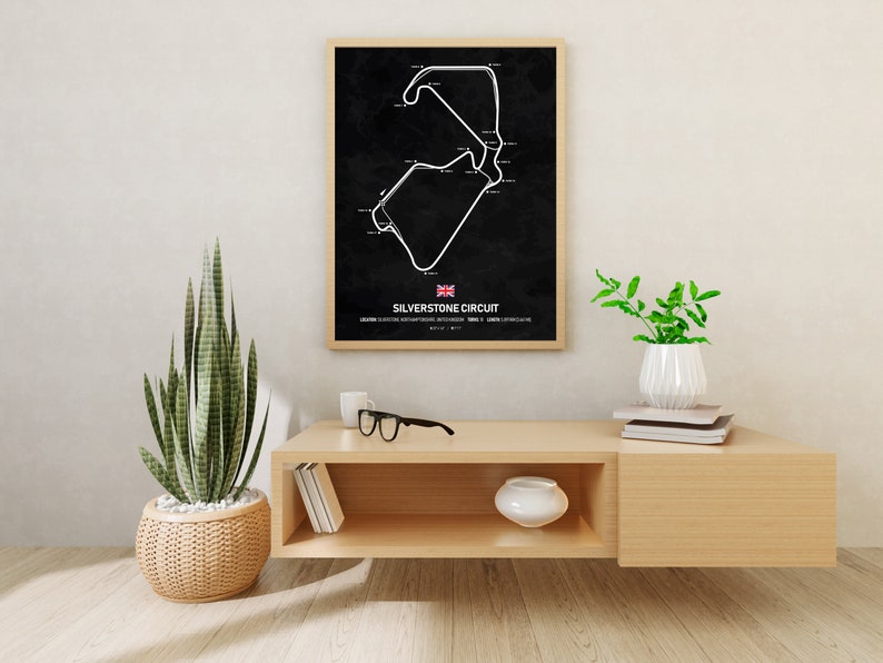 F1 Silverstone Circuit Poster Silverstone, United Kingdom F1 Grand Prix ...